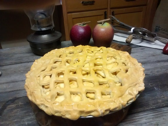 FAKE Apple Pie Real Pie Size /fake Lattice Top Apple | Etsy