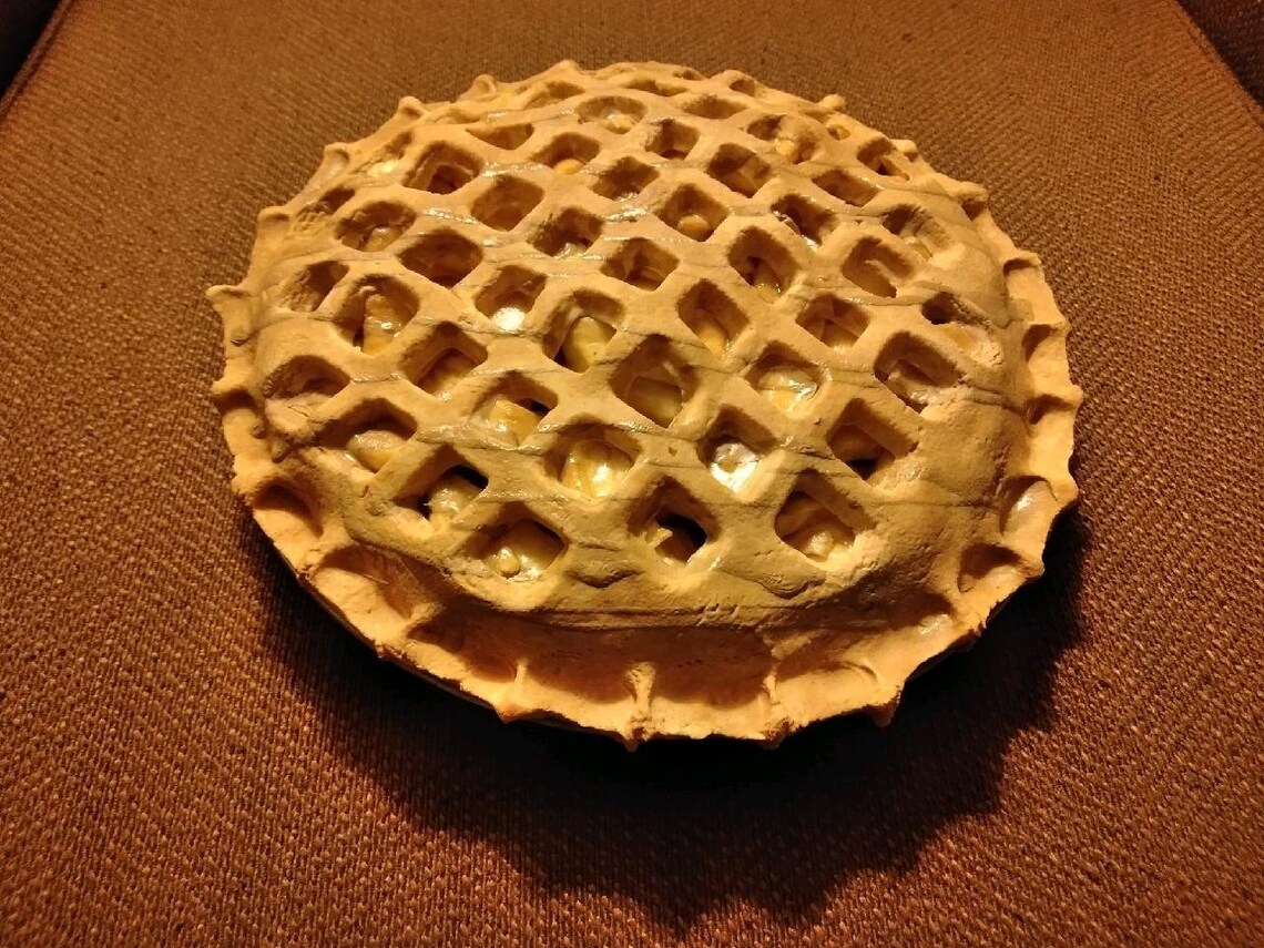 FAKE Caramel Apple Pie Real Pie Size /fake Lattice Top Apple - Etsy