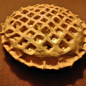 FAKE Caramel Apple Pie - Real Pie Size /fake Lattice Top Apple Pie ...