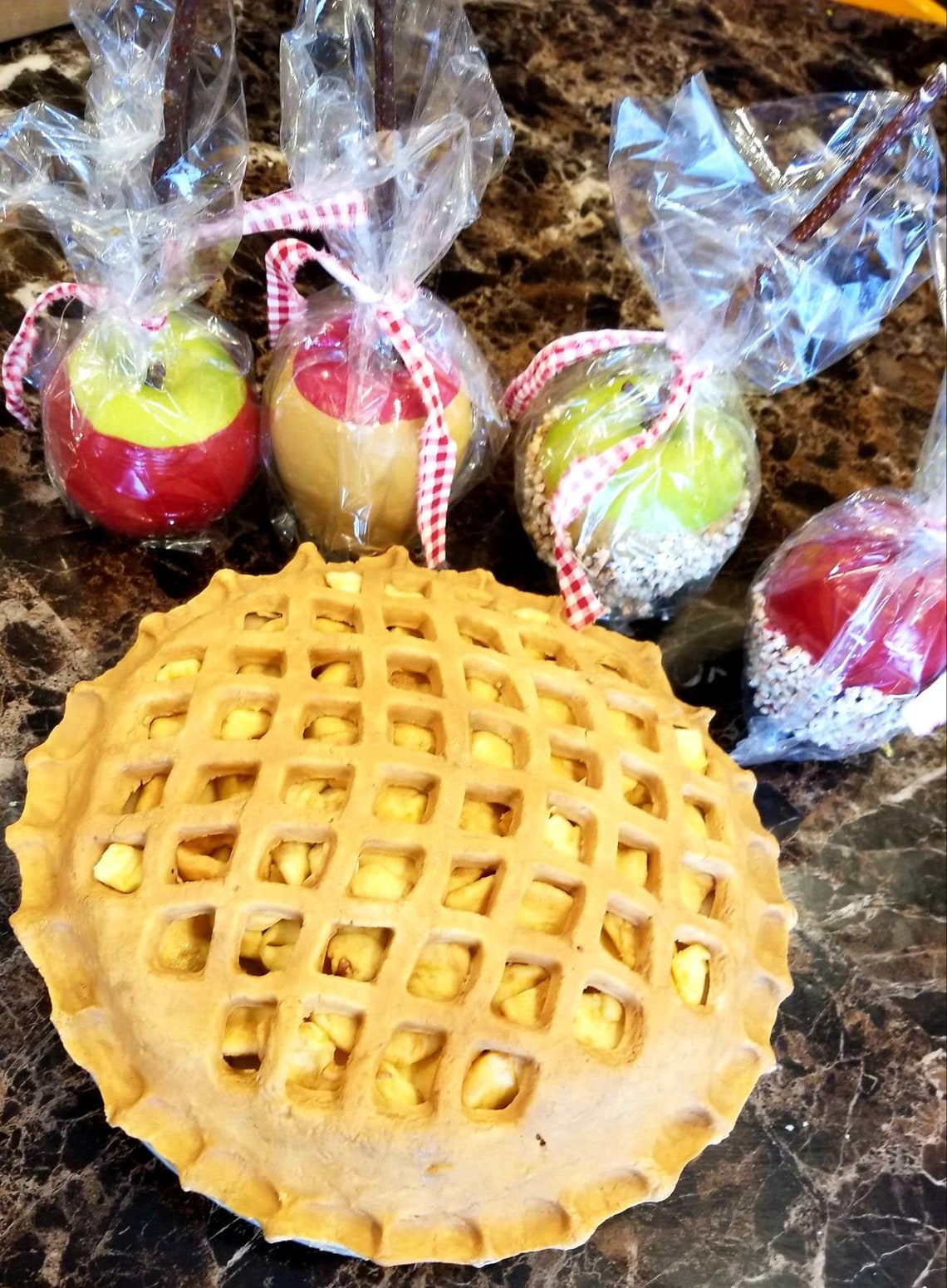 FAKE Apple Pie Real Pie Size /fake Lattice Top Apple - Etsy