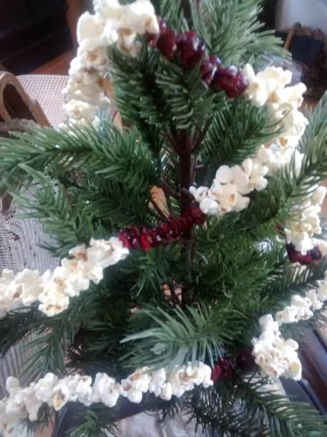 Old Fashion Christmas Cranberry & Popcorn Garland 5' - Christmas Tree ...