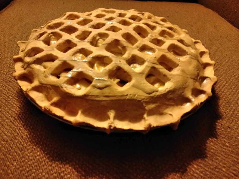 FAKE Caramel Apple Pie Real Pie Size /fake Lattice Top Apple | Etsy