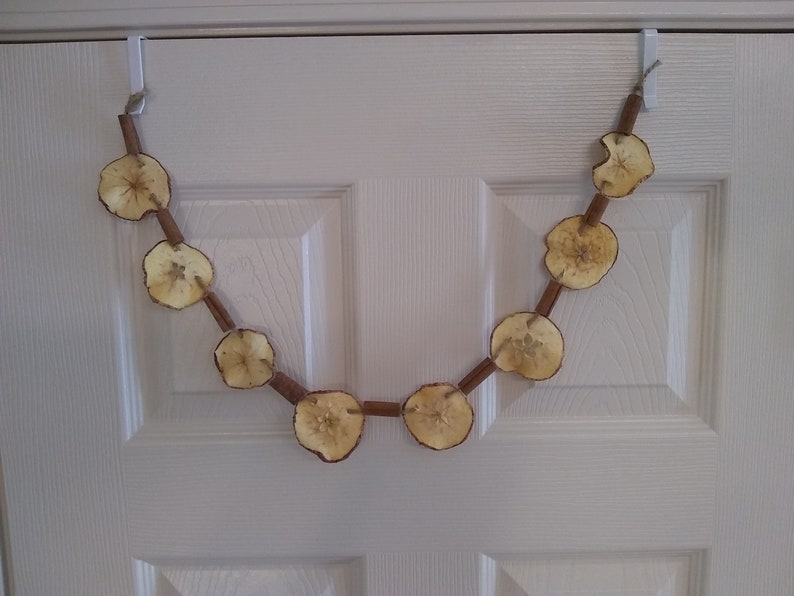 Dried Apple Slice and Cinnamon Stick Garland 4' - Primitive, Farmhouse ...