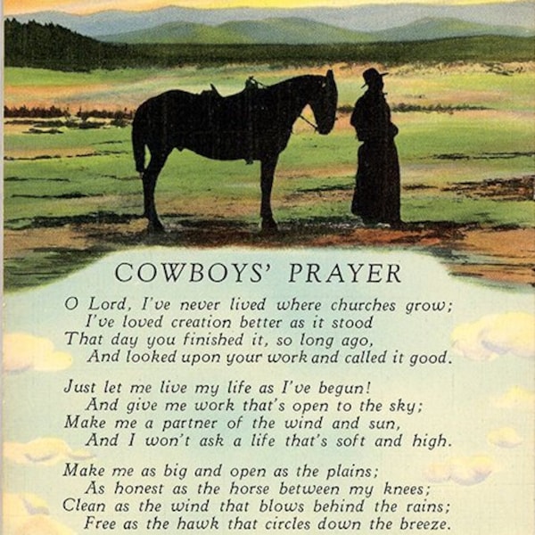 Cowboys Prayer - Etsy