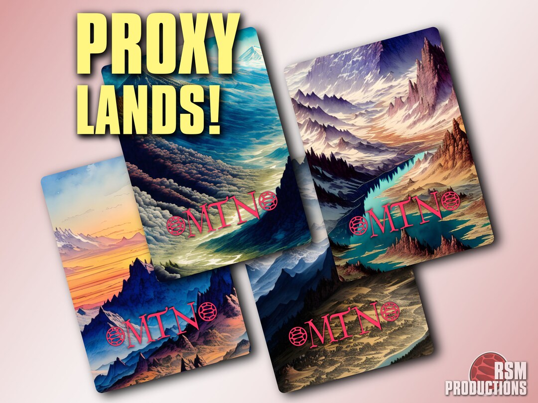 Custom Art MTG Proxies, Mountain, MTG Deck Enhancement, Altered Art, Proxy Lands, MTG Proxy ...