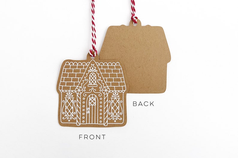 Gingerbread House Gift Tags, Set of 12 - Etsy