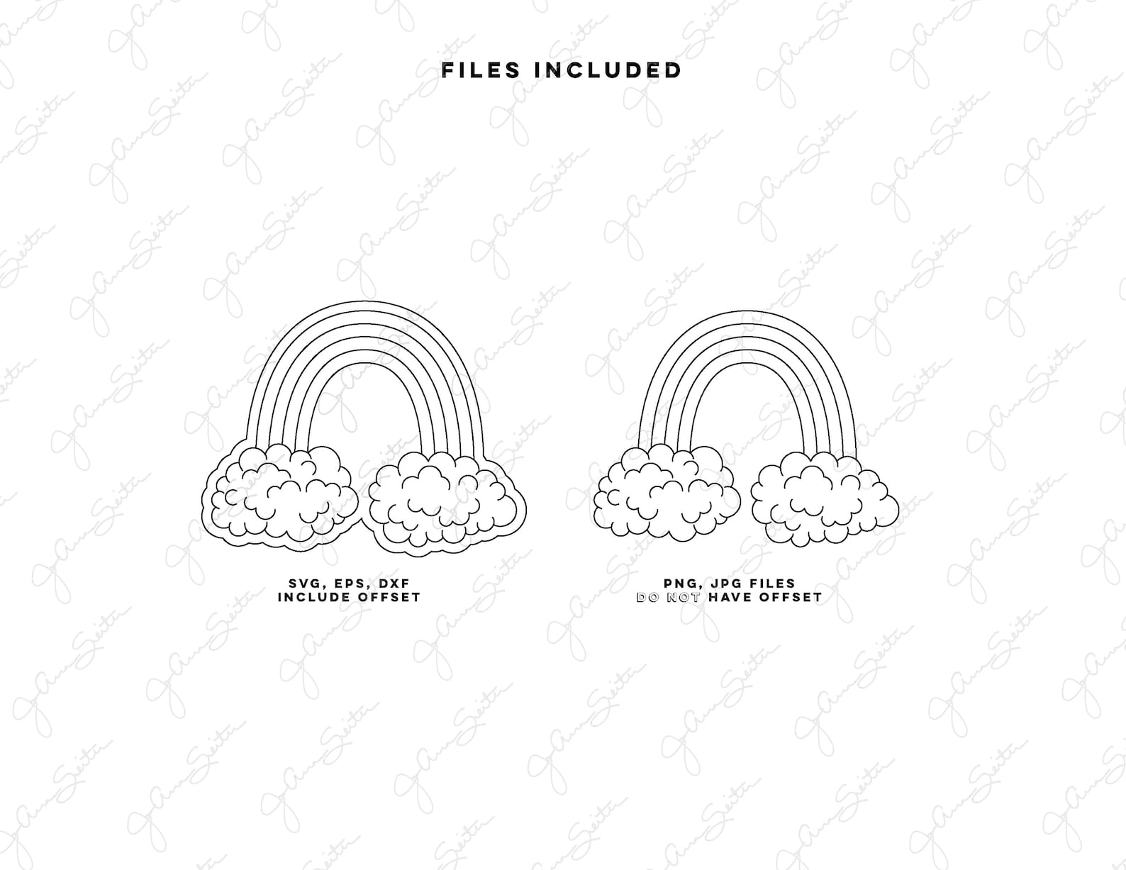Single Line SVG Files of Good Luck Symbols Scrapbook Clip - Etsy