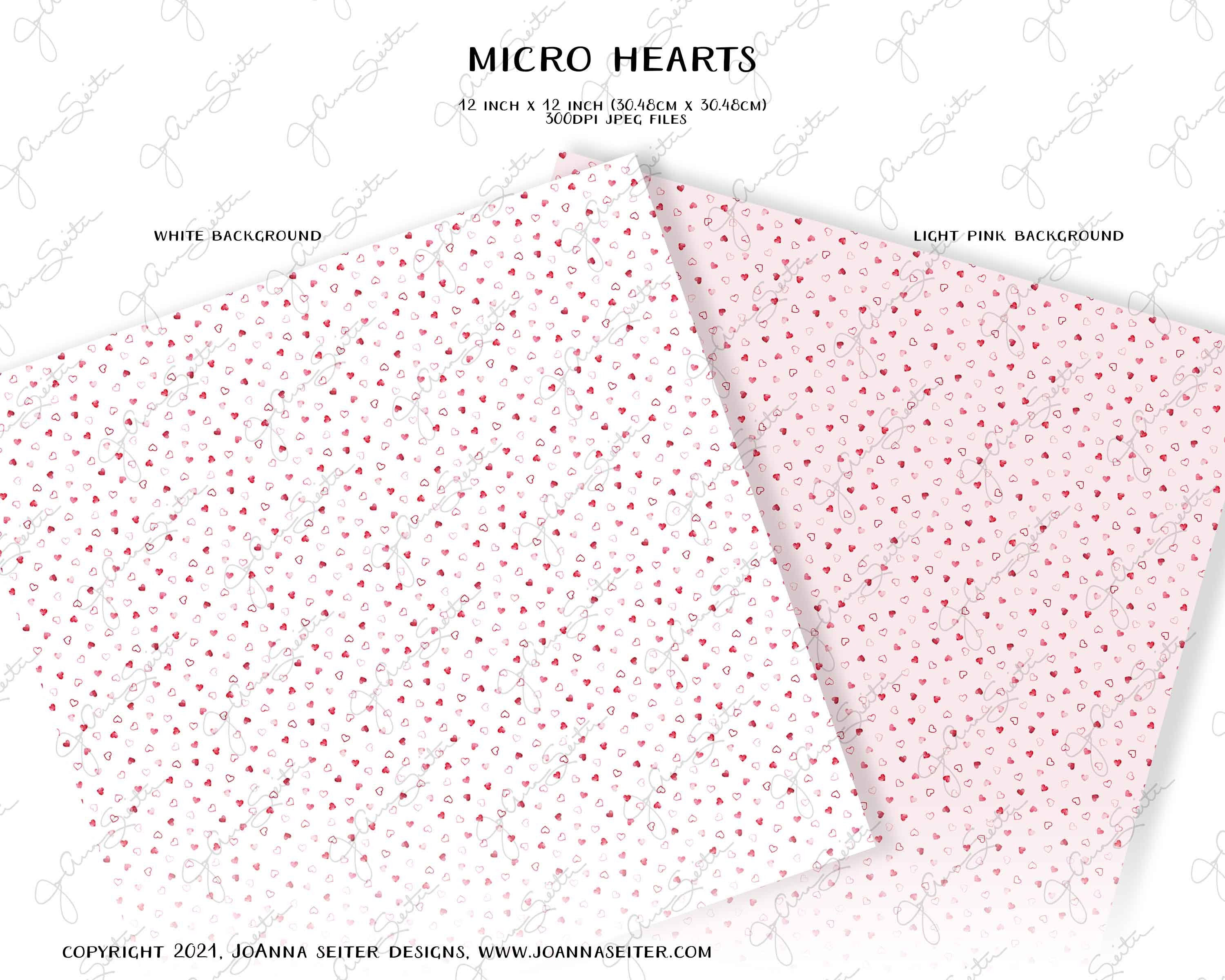 Valentine's Day Printable Paper Pack, Pink and Red Watercolor Heart ...