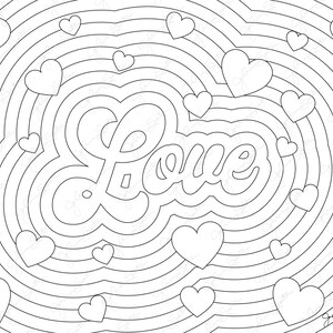 Valentine's Day Coloring Pages, Set of 3 Printable Coloring Pages ...