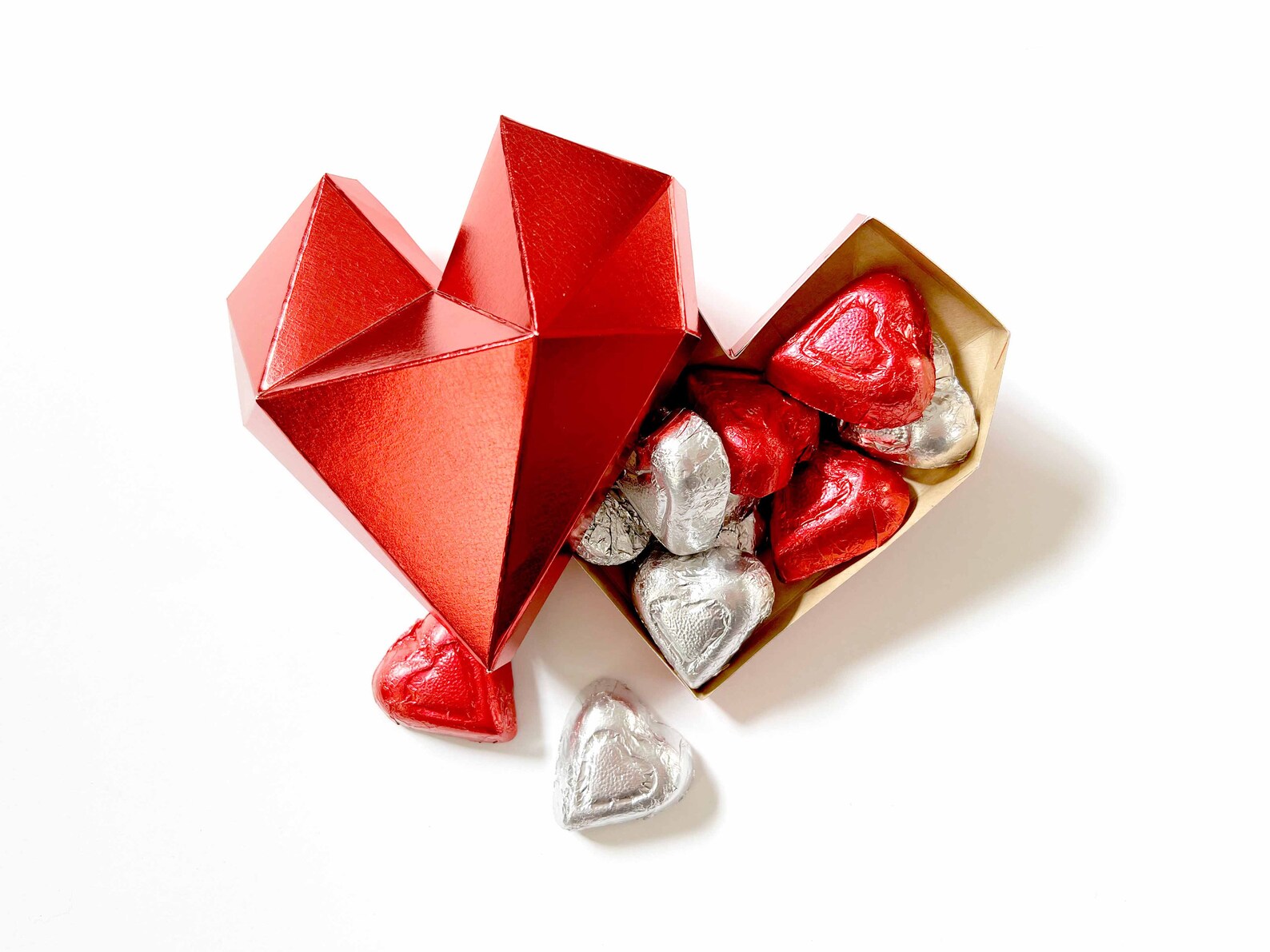 3D Low Poly Heart Box SVG File Valentine's Day Candy Box - Etsy