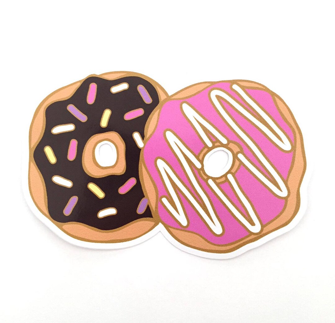 Donut Vinyl Sticker With Frosting and Sprinkles - Etsy