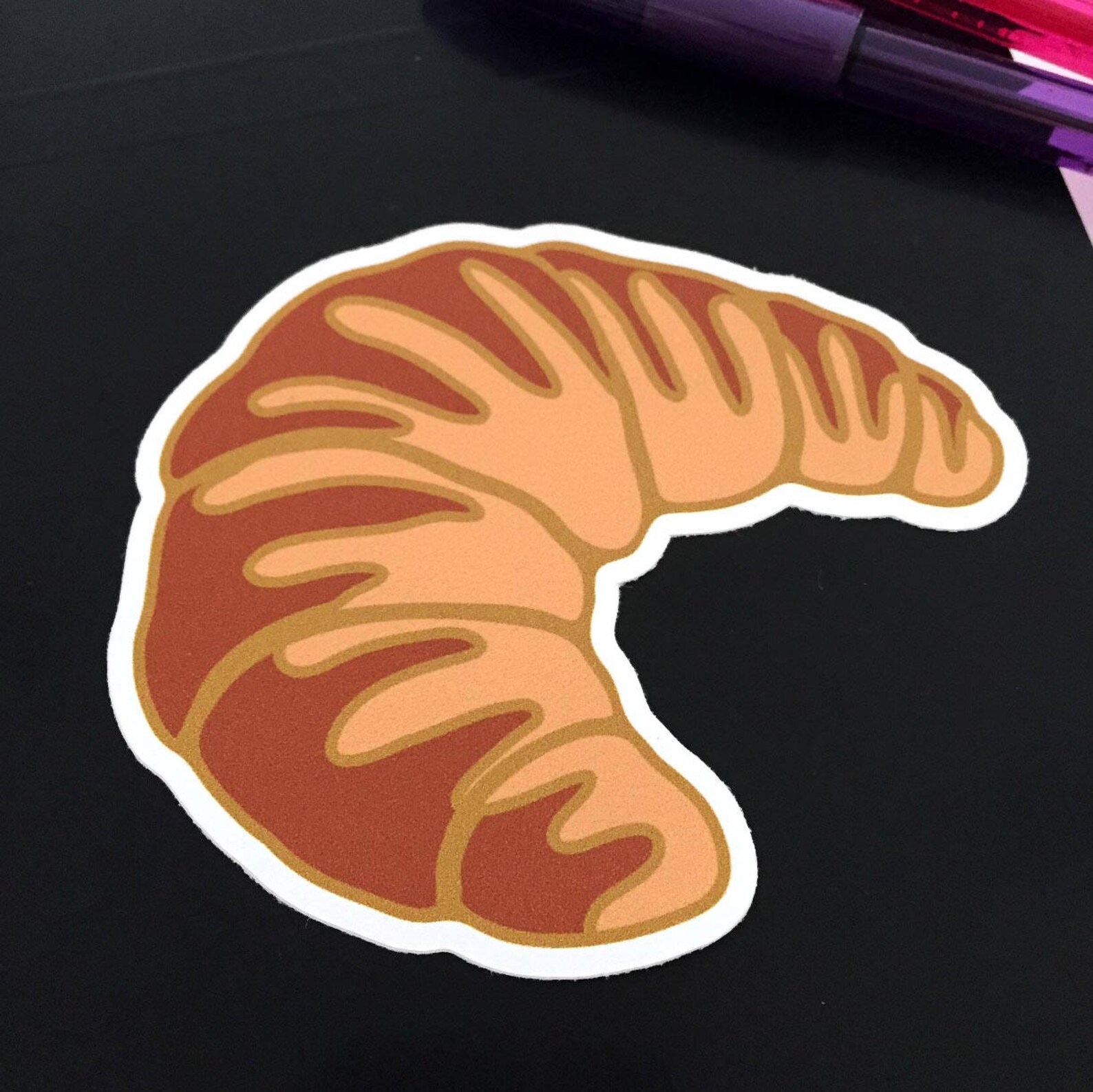Croissant Vinyl Sticker - Etsy