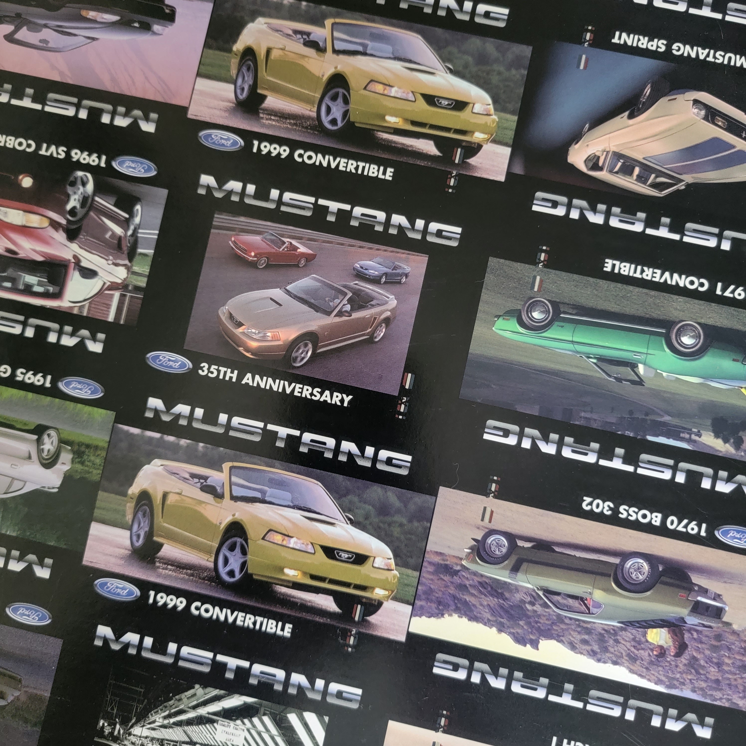 Uncut Ford Mustang Trading Cards Sheet *RARE - Etsy