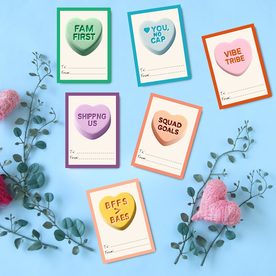 Printable Kids Valentine's Day Cards Classroom Friendly, Instant ...