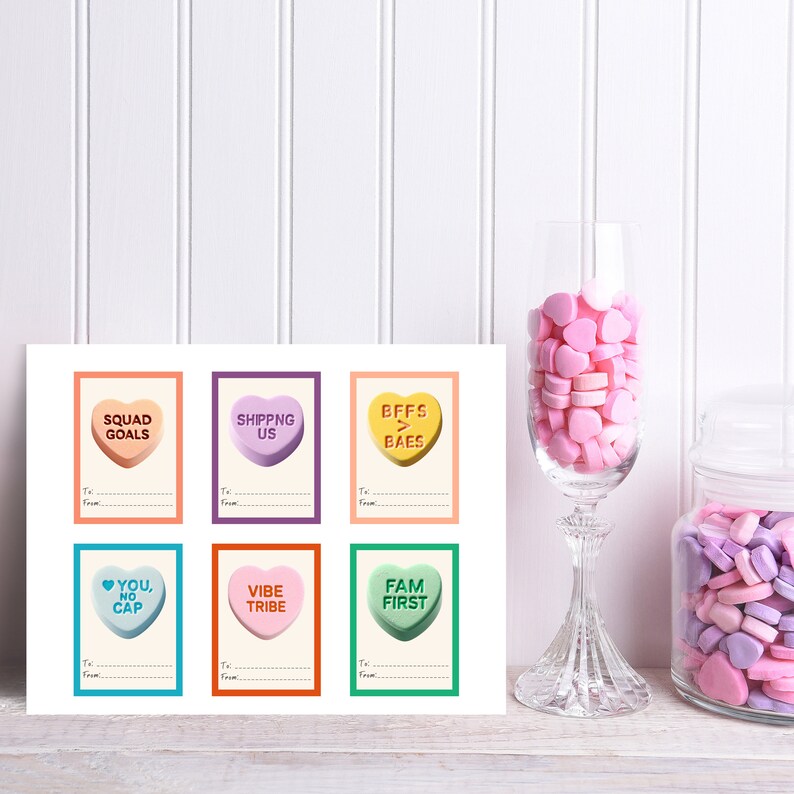 Printable Kids Valentine's Day Cards Classroom Friendly, Instant ...