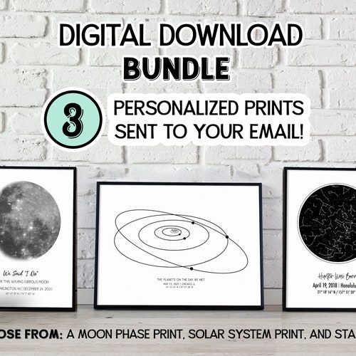 Custom Moon Phase Print Personalized Gift New Baby Gift - Etsy