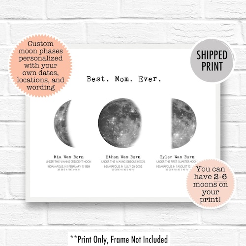 Custom Moon Phase Print Personalized Moon Print Unique Gift - Etsy