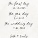 Important Dates Sign, Personalized Anniversary Gift, Custom Wedding ...