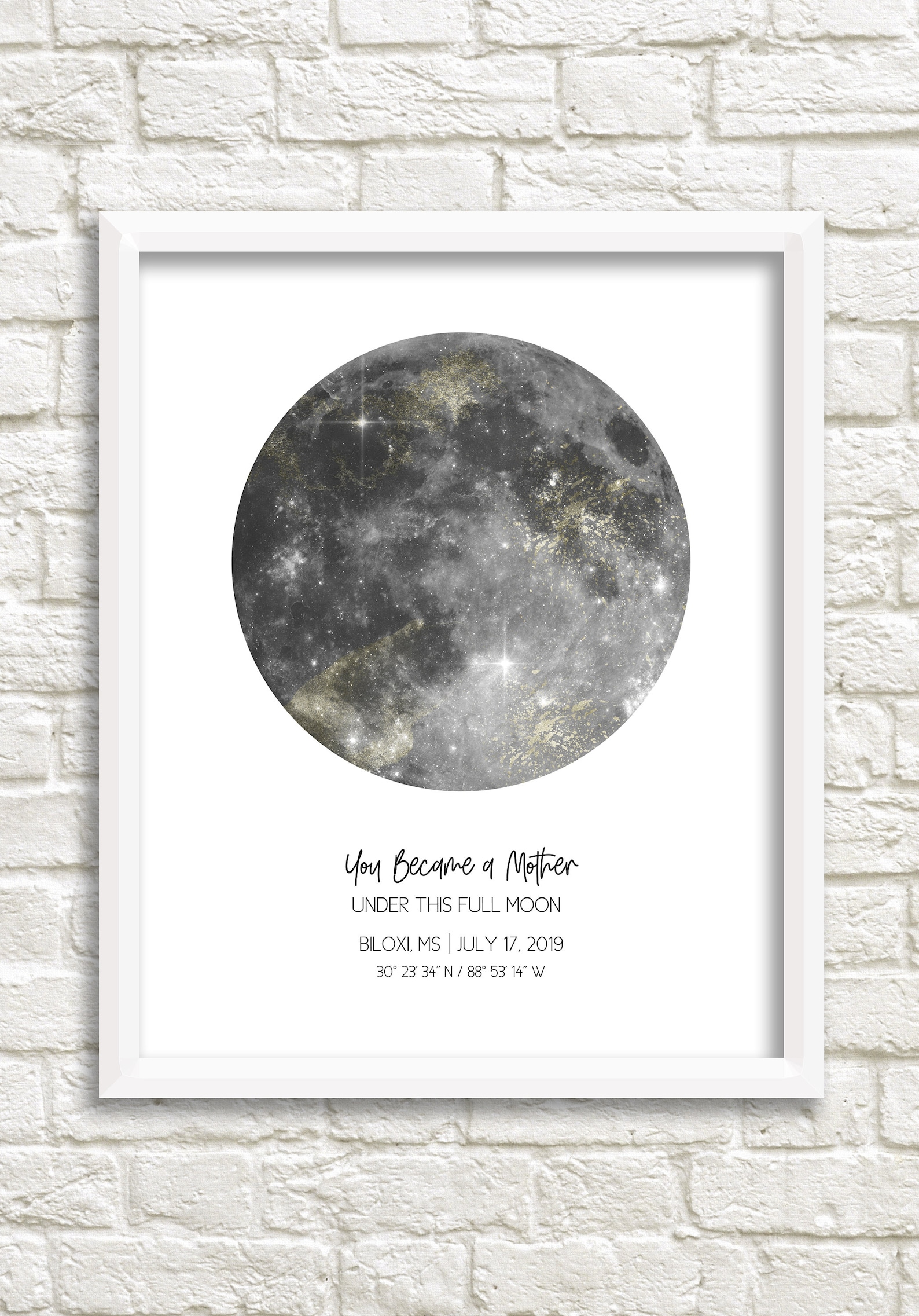Custom Moon Print, Custom Anniversary Print, Personalized Moon Phase ...