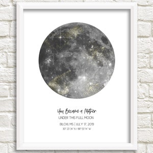 Custom Moon Print, Custom Anniversary Print, Personalized Moon Phase ...