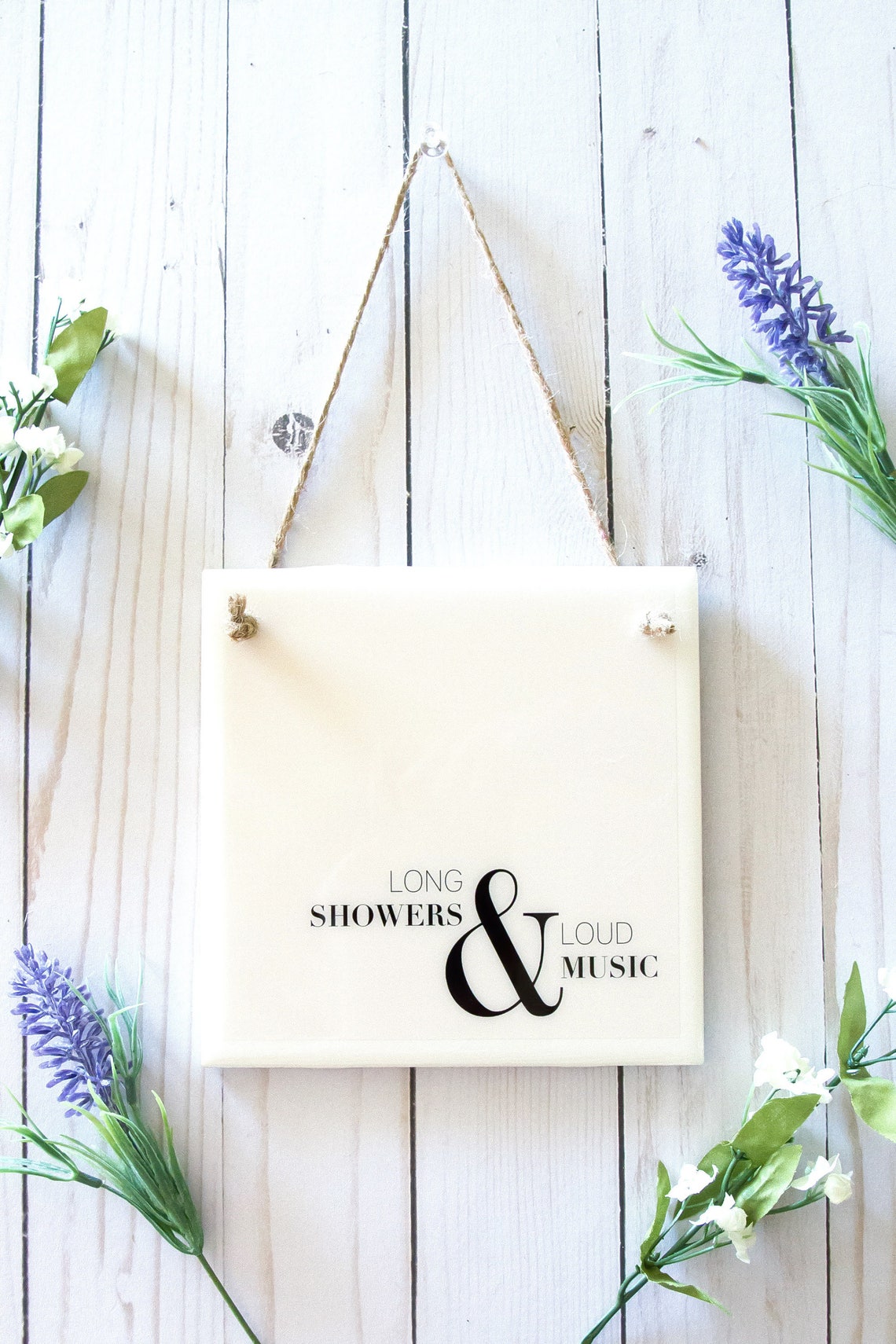 Bathroom Wall Art Ceramic Tile Sign Bathroom Wall Decor | Etsy