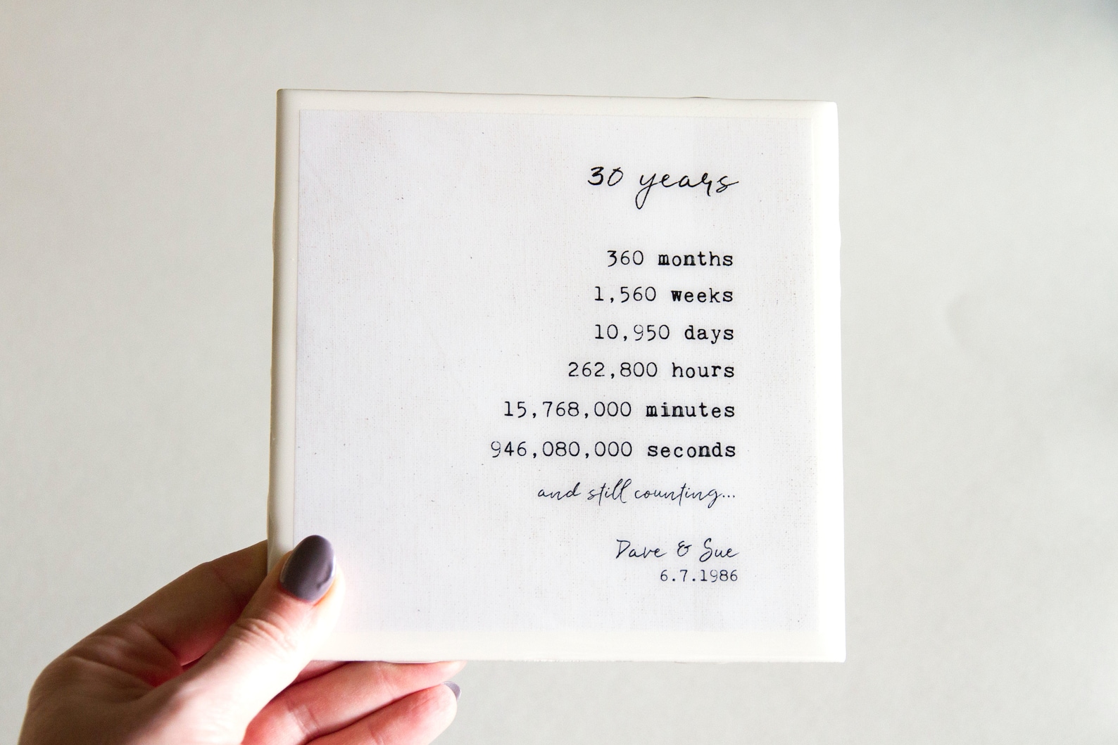 Custom Anniversary Countdown Sign, Personalized Anniversary Gift ...