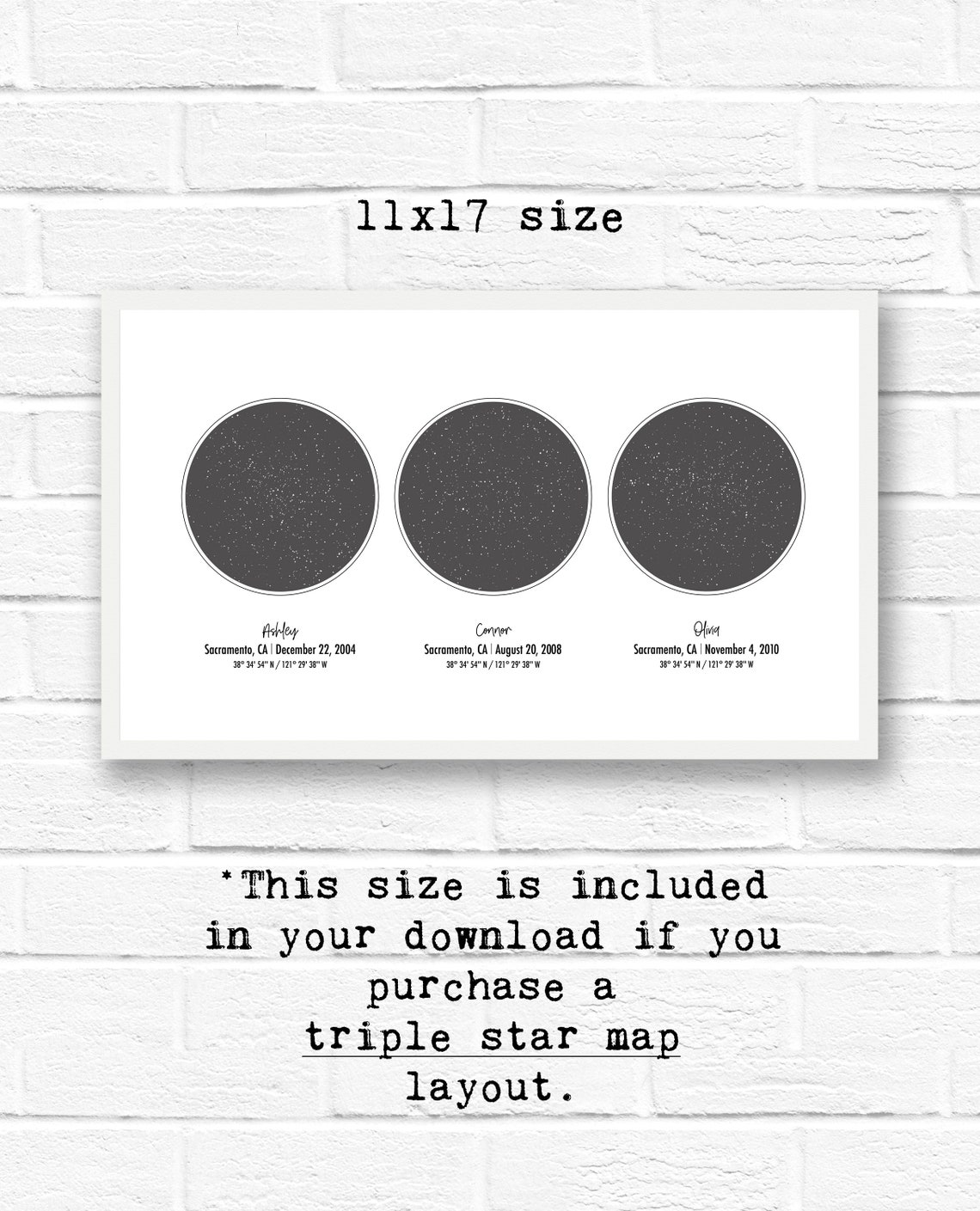 Family Star Map Download Custom Birth Star Map Printable - Etsy