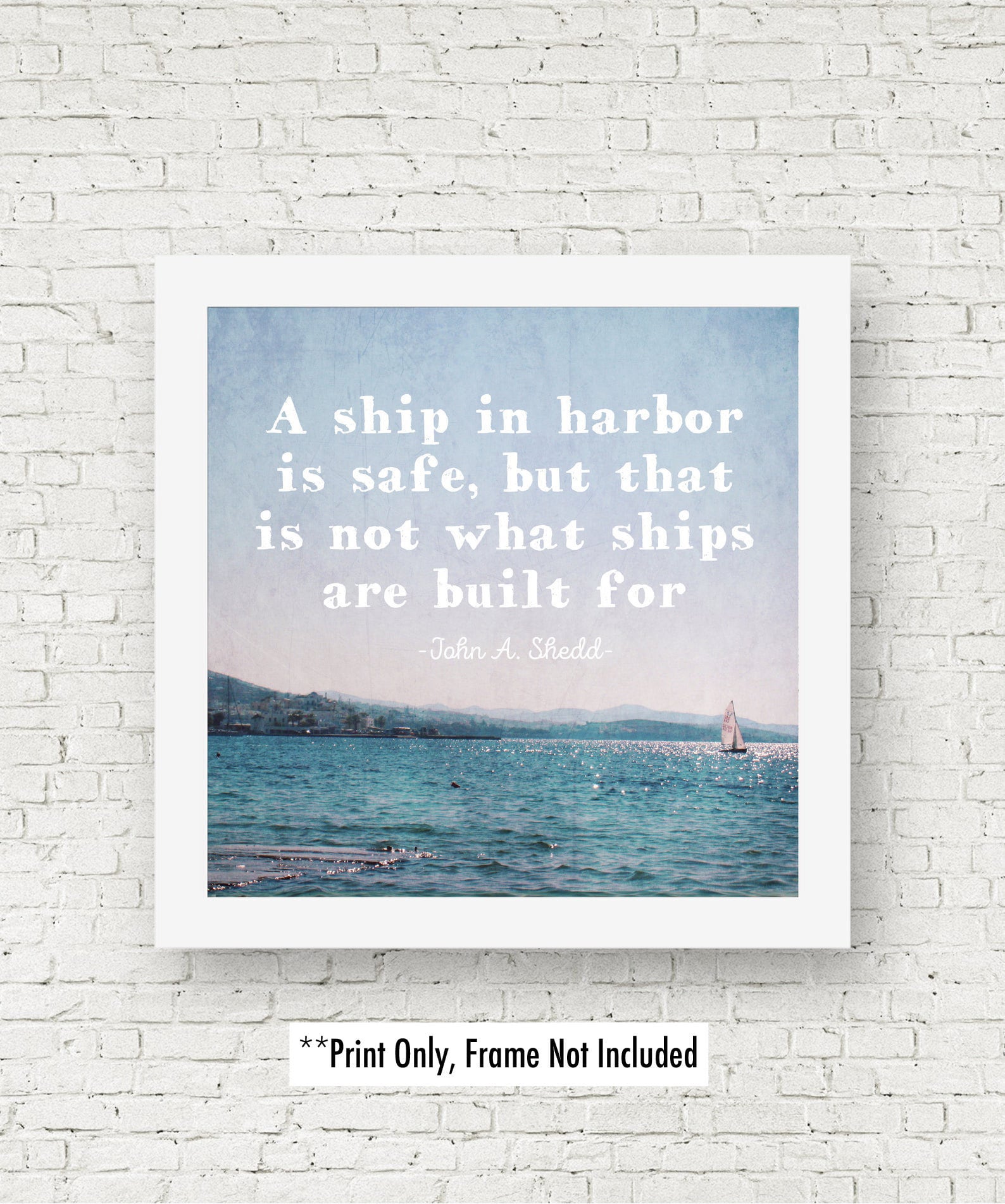 Inspirational Quotes Boat Print Ocean Photography Ocean | Etsy