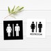 Unisex Restroom Sign, Black and White Bathroom Printable Sign, Mens and ...