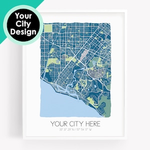 Custom Map Printable, Custom Watercolor Map Download, Personalized Map ...