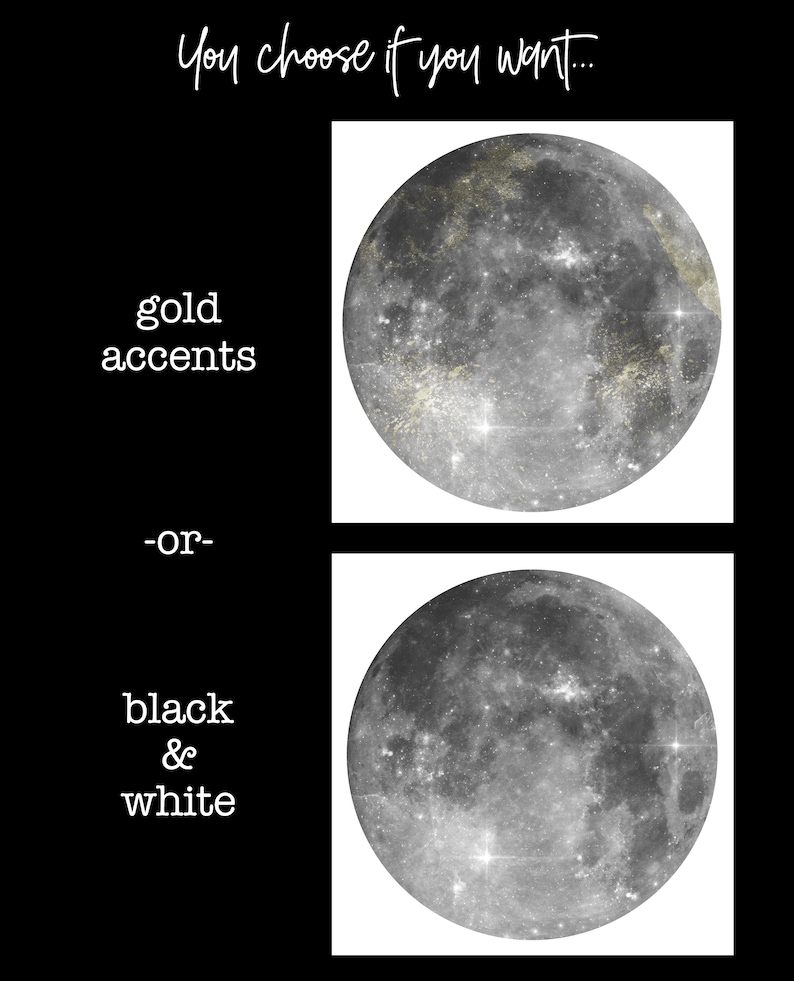 Custom Moon Printable Gift Personalized Moon Phase Digital - Etsy