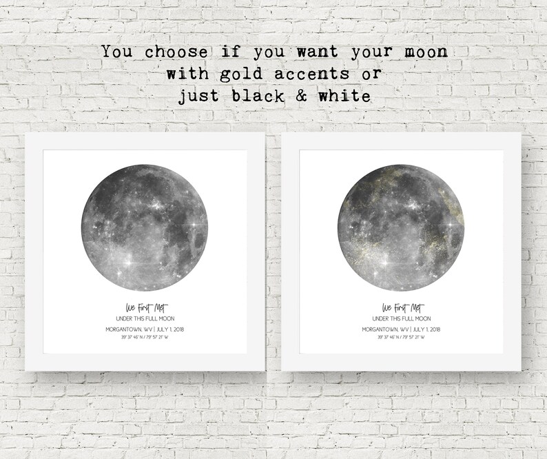 Personalized Moon Phase Print Personalized Anniversary Gift - Etsy