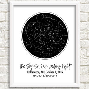 Personalized Constellation Printable, Custom Star Map Download, Custom ...