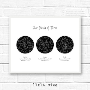 Family Star Map Download, Custom Birth Star Map Printable, Personalized ...