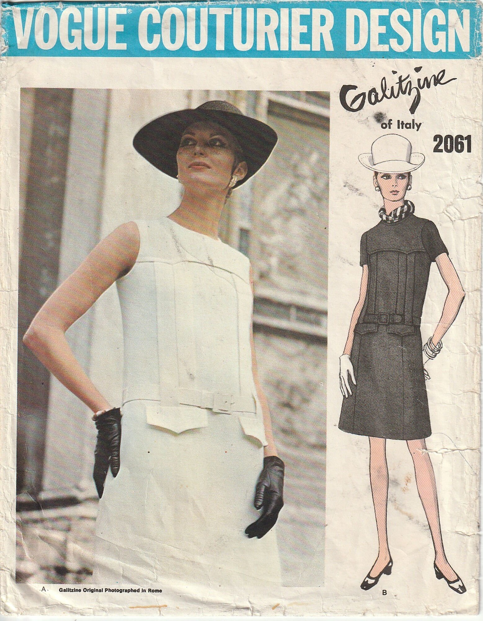 Vogue 2061 Couturier Design Galitzine Italy Dress Drop Waist Jewel ...