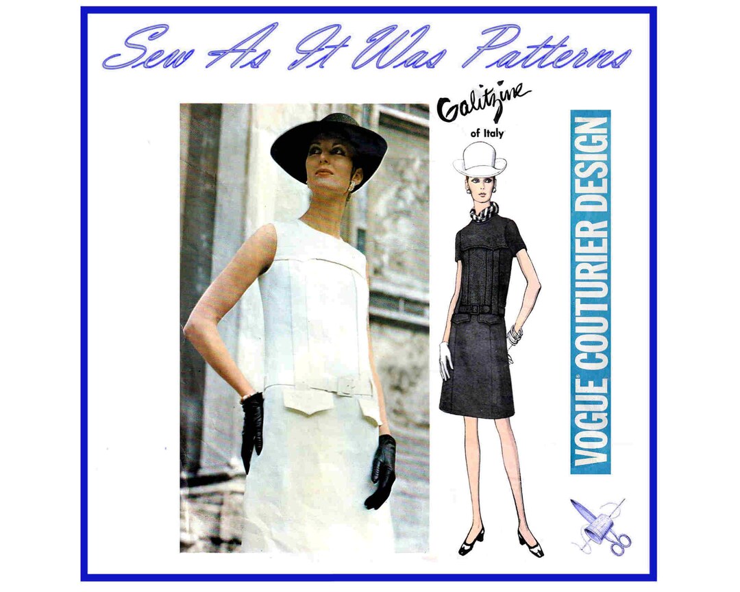 Vogue 2061 Couturier Design Galitzine Italy Dress Drop Waist Jewel ...