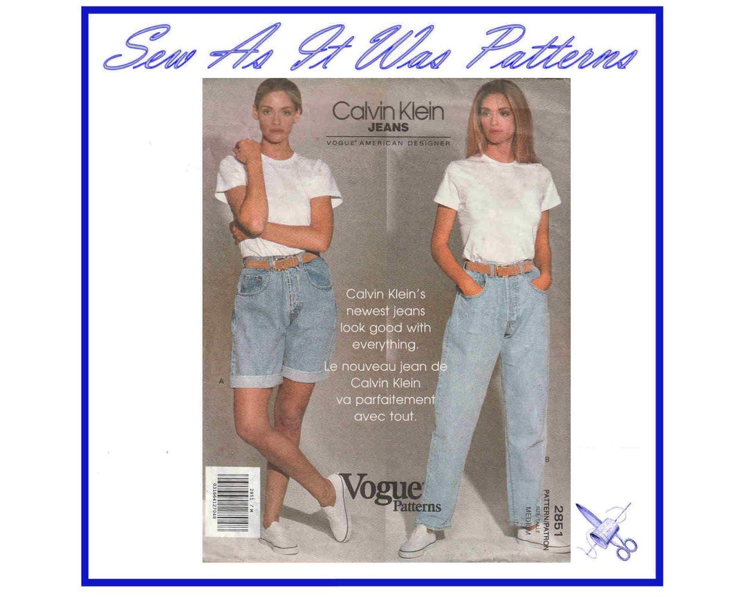 FF Vogue 2851 1990s Classic Calvin Klein Jeans Shorts Denim Vintage ...