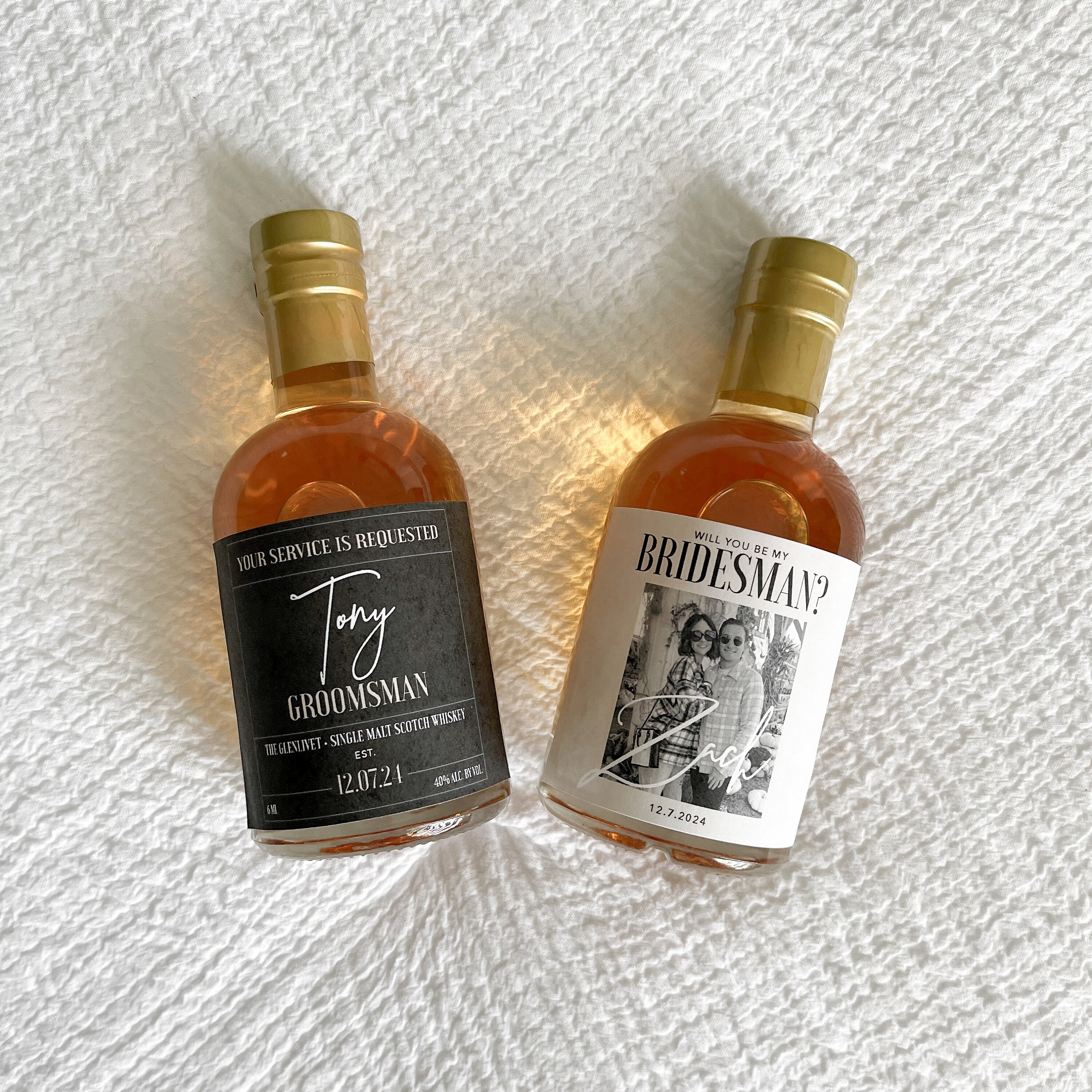 Minimalist Best Man Groomsman Bridesman Bourbon Whiskey Label ...