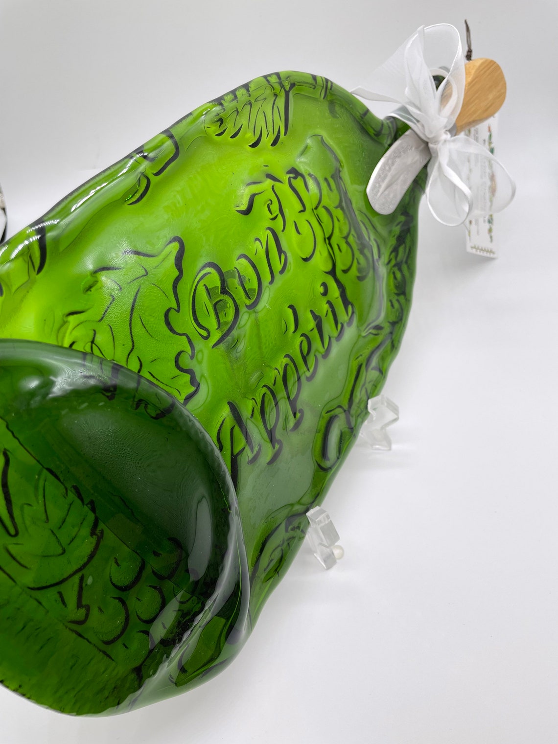 Bon Appetit Cheese/appetizer Platter With Embellished Spreader - Etsy