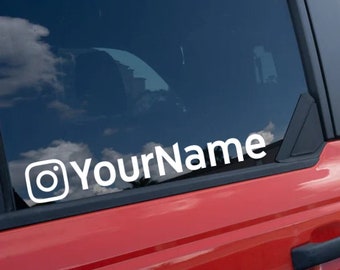 Instagram Account Name Vinyl Decal - Etsy