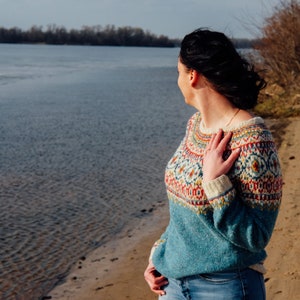 Blue 100% Tweed Lopapeysa Pullover - Etsy