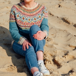 Blue 100% Tweed Lopapeysa Pullover - Etsy