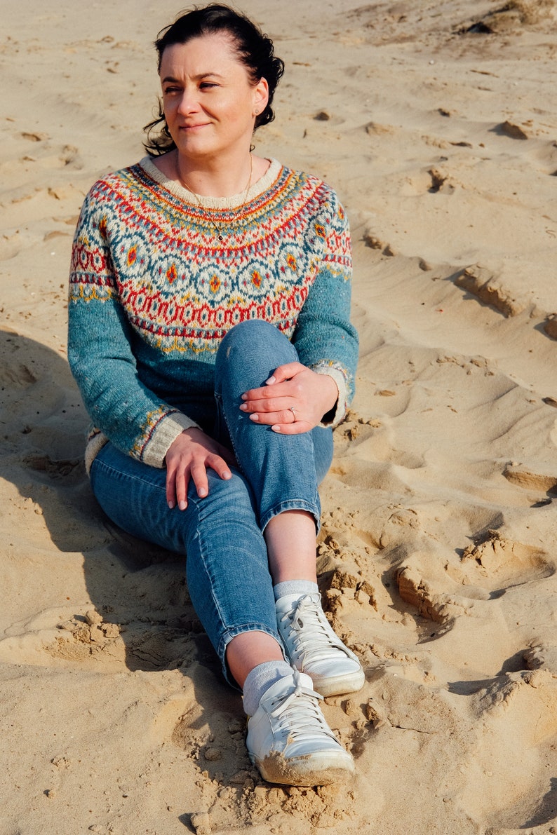Blue 100% Tweed Lopapeysa Pullover - Etsy