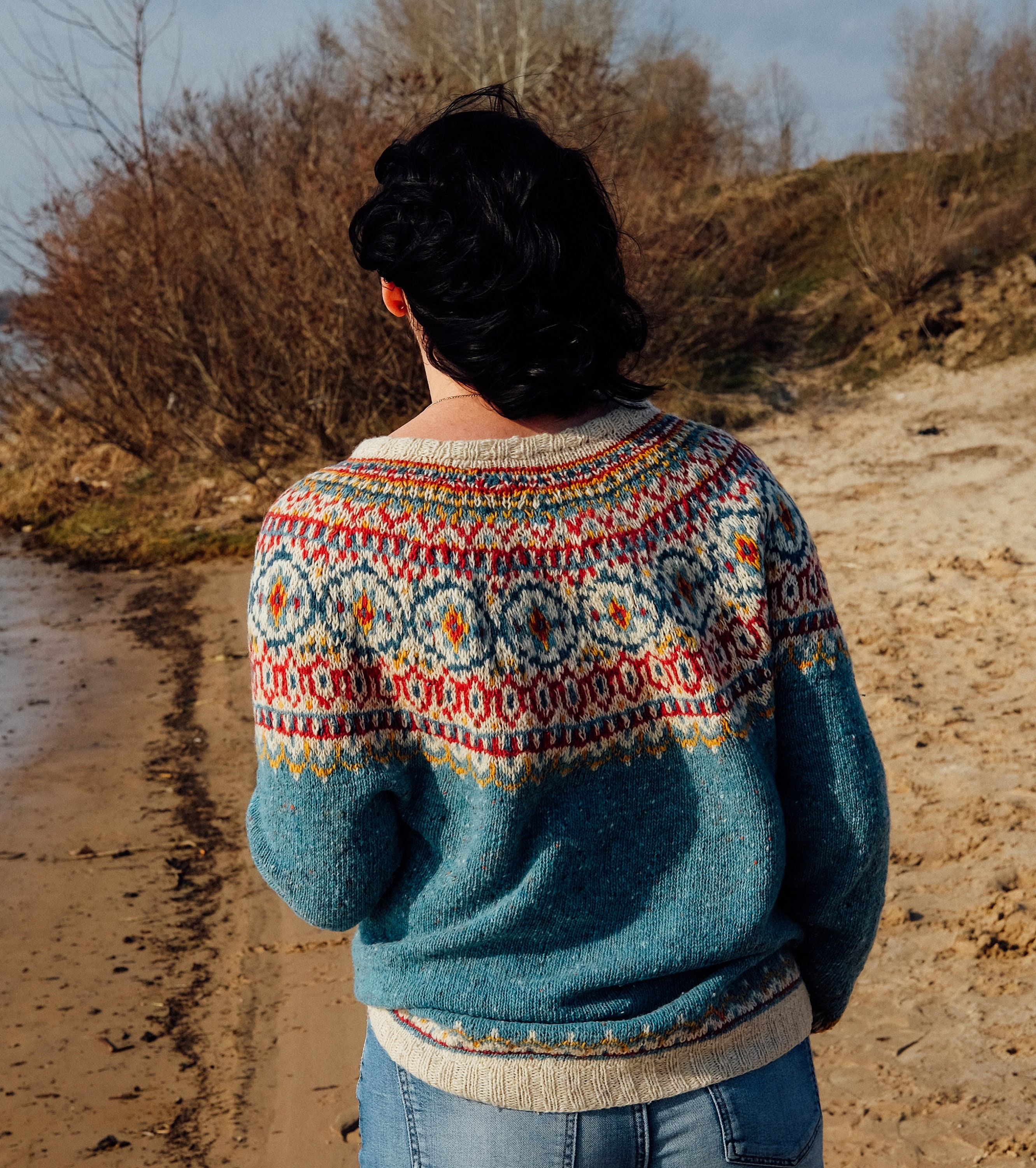 Blue 100% Tweed Lopapeysa Pullover - Etsy UK