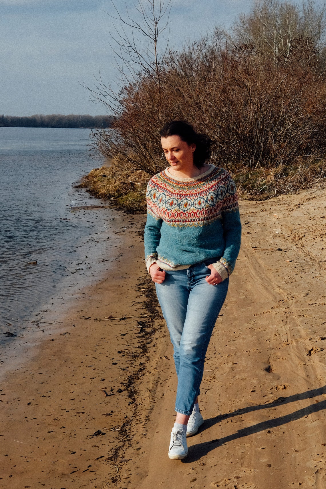 Blue 100% Tweed Lopapeysa Pullover - Etsy