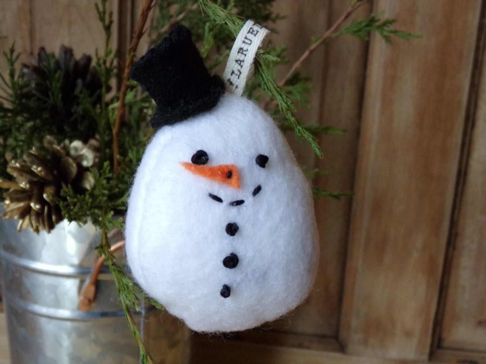 Felt Snowman Ornament, Christmas Tree Snowman Ornament, Handmade Felt ...