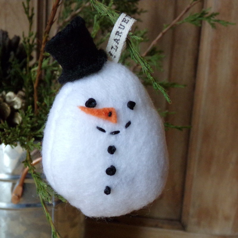 Felt Snowman - Etsy