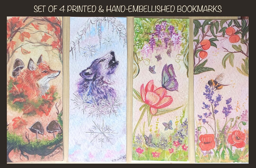Seasons Bookmarks Set, Nature Bookmarks, Seasons Printed Bookmarks ...