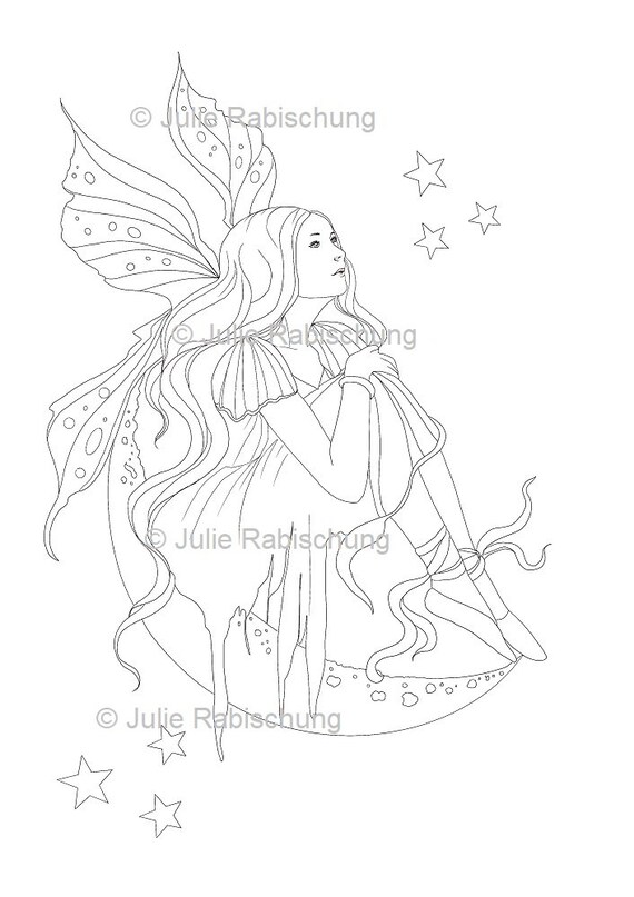 Moon Fairy Coloring Pages