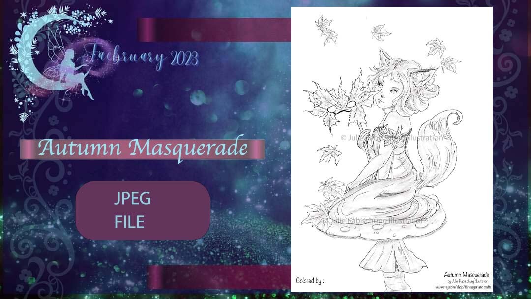 Autumn Fairy Coloring Page, Fox Fairy Coloring Page, Fairy and ...